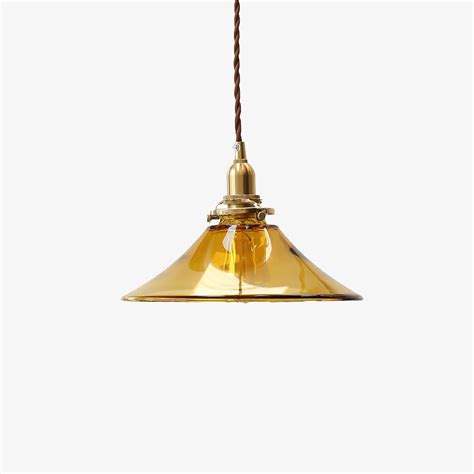 Amber Glass Pendant Light Hiooz
