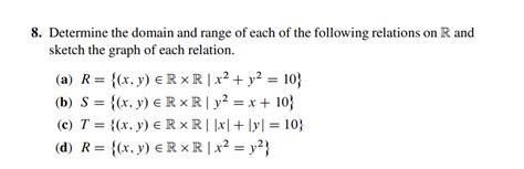 solved determine the domain and range of each of the