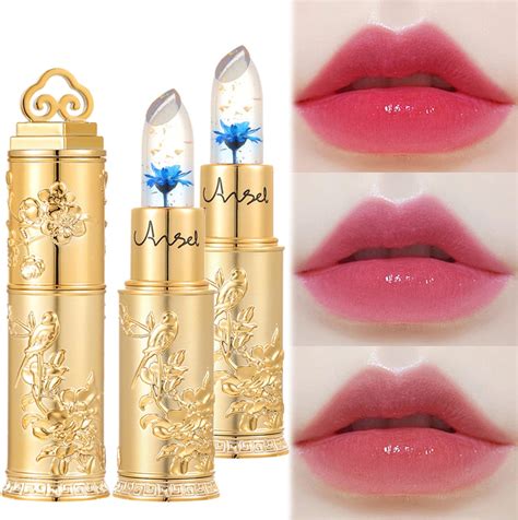 Amazon 【温感変色】ジェリーリップスティック、24k 温度で色が変わるリップ Agag リップ Agag Lipstick 金箔入り
