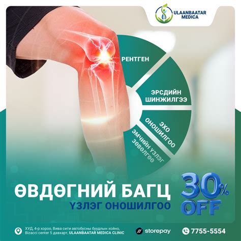 Улаанбаатар медика Өвдөгний багц үзлэг оношилгоондоо цагаан сар хүртэл хямдрал зарлалаа