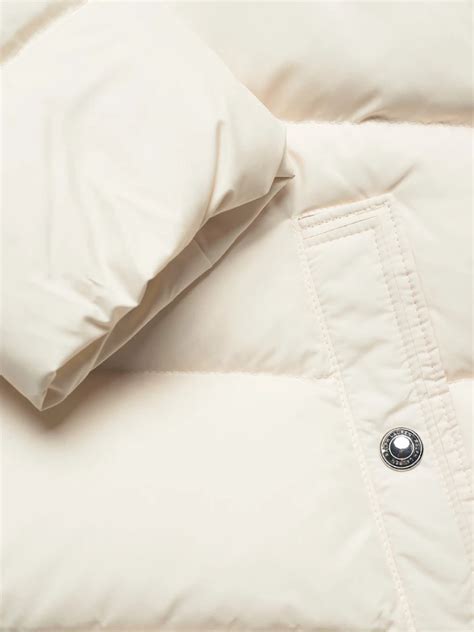 Womens Orange Hooded Puffer Down Jacket