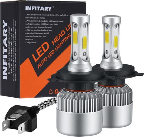 Infitary Canbus H4 H7 LED Truck Car Headlight Bulbs 110W 20000Lm 12V
