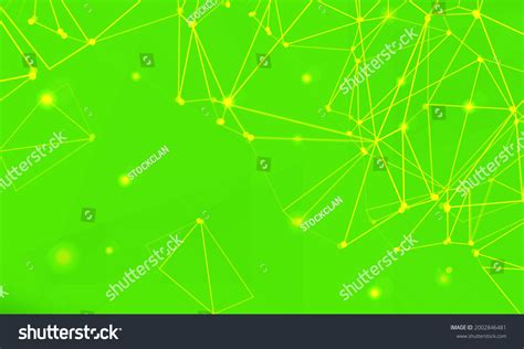 Technology Network Connection Concept Green Background Stock Illustration 2002846481 Shutterstock