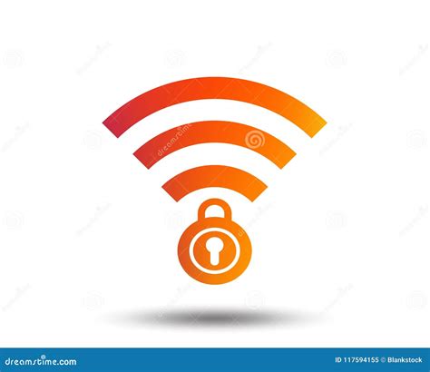 Wifi Locked Sign Pass Wi Fi Symbol Wireless Stock Vector Illustration Of Seal Locker