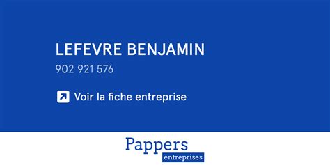 Lefevre Benjamin 902921576 Chiffre Daffaires Statuts Extrait D