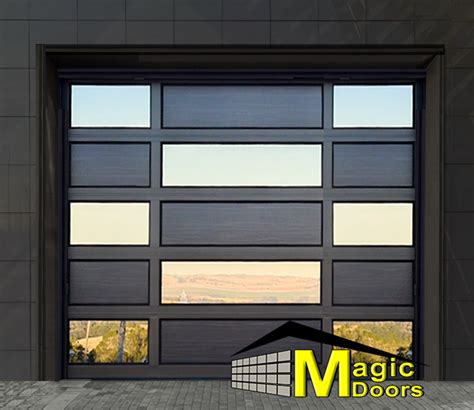 Aluminium And Glass Garage Door Single Combo 8 Magic Doors