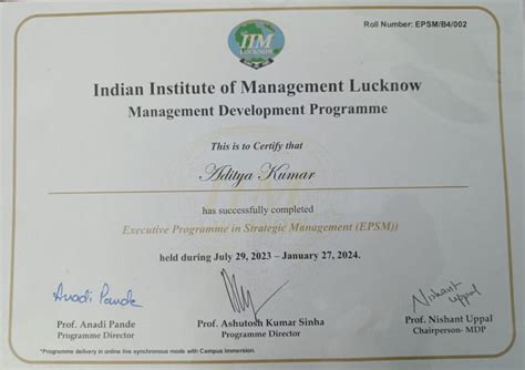 Aditya Kumar On Linkedin Iimlucknow Strategicmanagement