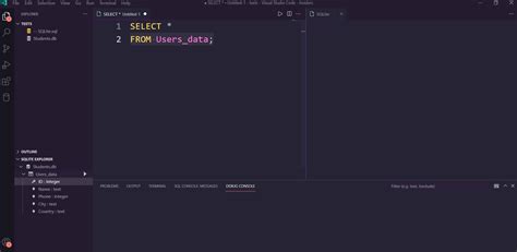 Database Sqlite Extension In Vscode Not Showing Tables Stack Overflow