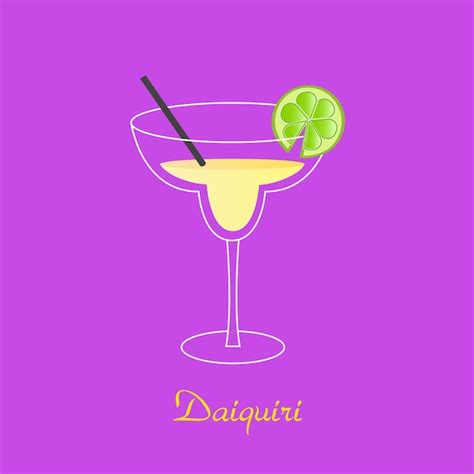 Premium Vector Daiquiri Cocktail Fresh Summer Drinks