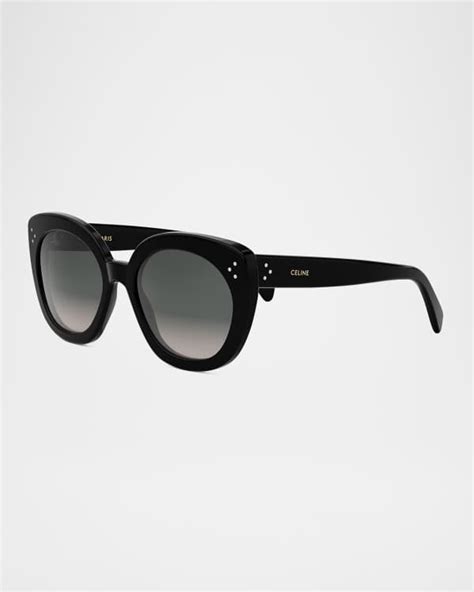 Celine Thin Logo Acetate Butterfly Sunglasses Neiman Marcus