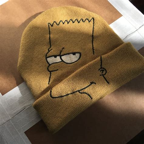 Vintage Rare 1999 Bart Simpson Beanie Hat Grailed