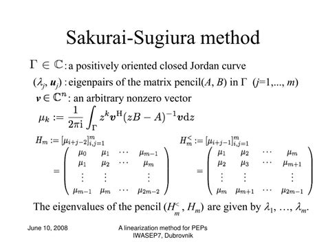 Ppt A Linearization Method For Polynomial Eigenvalue Problems Using A