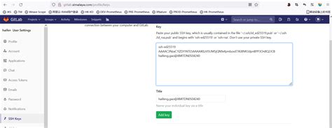 Gitlab使用密钥 Macoplus 博客园