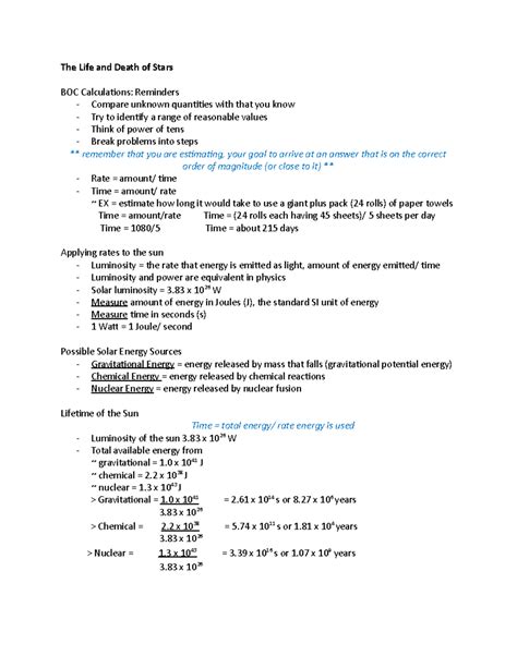 Sci 1000 18 Eric Raymer The Life And Death Of Stars Boc