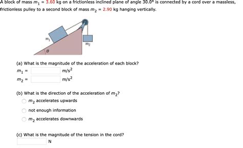 solved in the system shown above the block of mass m