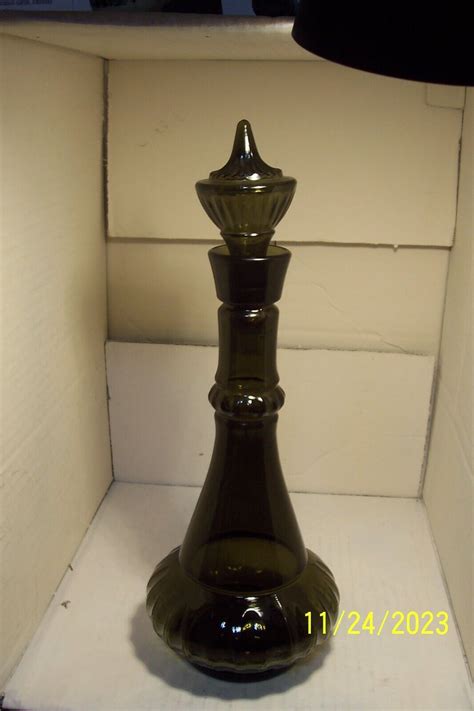 Mavin Vintage Jim Beam I Dream Of Jeannie Genie Bottle 1964 Smoke Green Glass Decanter