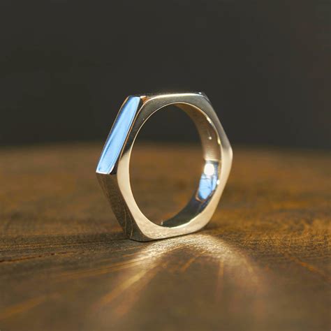 Silver Nut Ring Industrial Ring Urban Hipster Nut Ring Etsy