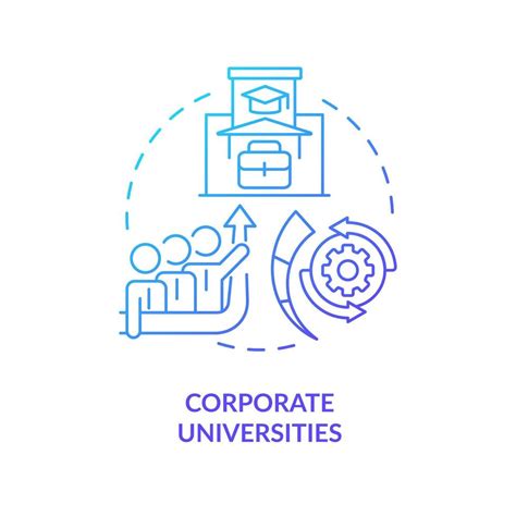 Corporate Universities Blue Gradient Concept Icon Staff Development