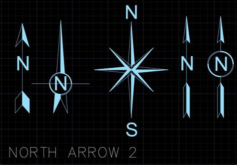 North Arrows 2 Autocad Blocks Construction Files