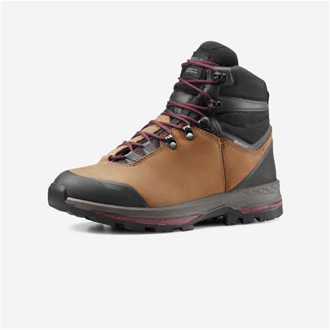 Buty trekkingowe wysokie - TREK 100 skóra - damskie FORCLAZ | Decathlon