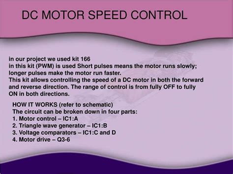 Ppt Dc Motor Speed Control Powerpoint Presentation Free Download Id