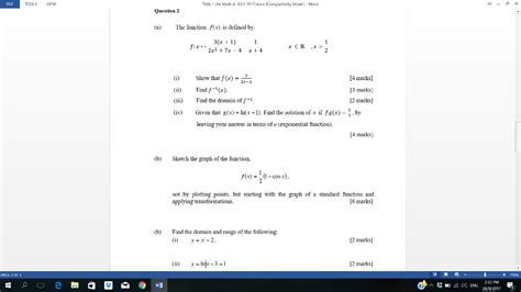 Solved A The Function F X Is Defined By F X 3 X Chegg Com