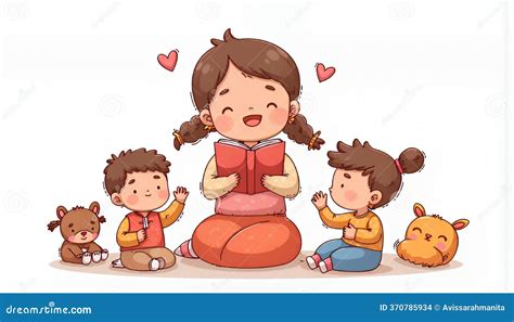 A Chibi Cartoon Teacher In A School Setting Standing Against A White