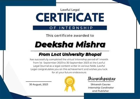 Deeksha Mishra On Linkedin I Am Delighted To Share That I Have