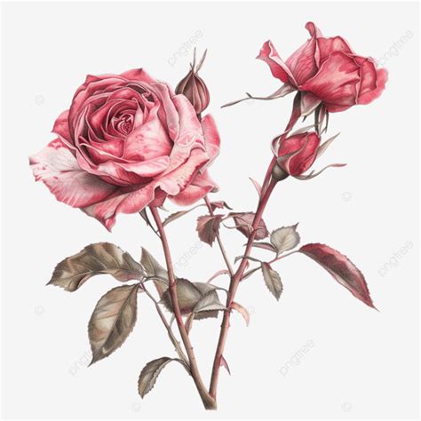 특별한 날을 위한 장미 두 송이 그리기 그림 장미 꽃들 Png 일러스트 및 이미지 에 대한 무료 다운로드 Pngtree