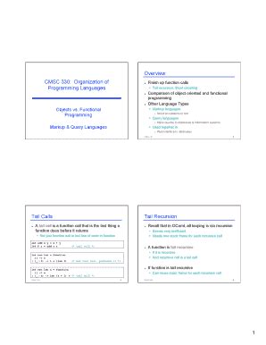 Fillable Online Cs Umd CMSC 330 Organization Of Programming Languages