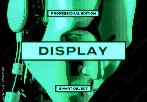 Screen Display Glitch Tv Crt Vhs Photo Effect Paper Texture Template