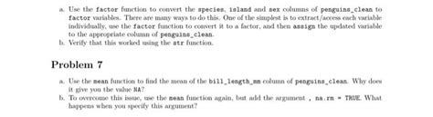 Solved 4 Use The Factor Function To Convert The Species