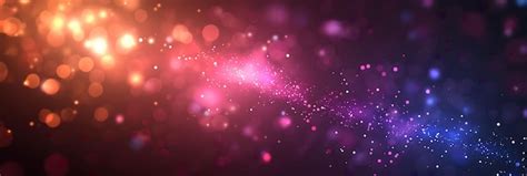 Dynamic Abstract Background Of Glowing Particles And Bokeh Premium Ai