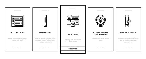 Scroll Computer Mouse Cursor Onboarding Icons Set Vector 9770561 Vector Art At Vecteezy