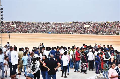 People Watch In Awe As Fighter Jets Decorate The Skies During Dasara