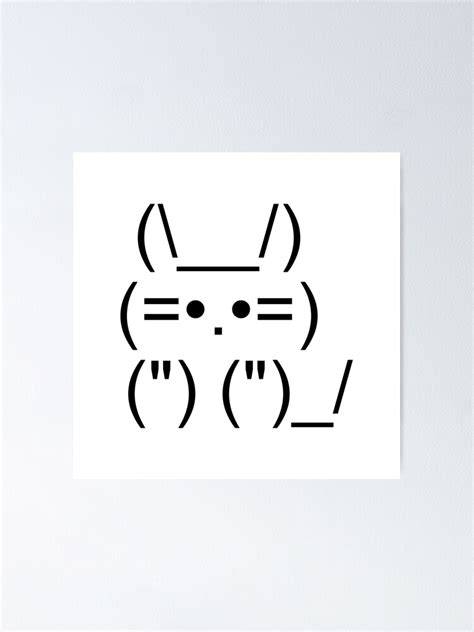Ascii Kitty Cat Poster For Sale By Amini54 Redbubble