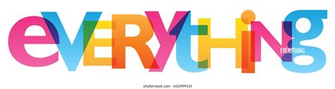 Everything Colorful Vector Concept Word Typography Stock Vector
