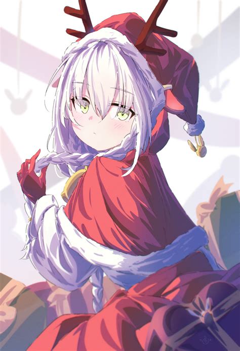 Safebooru 1girl Alternate Costume Altina Orion Bell Box Braid Capelet
