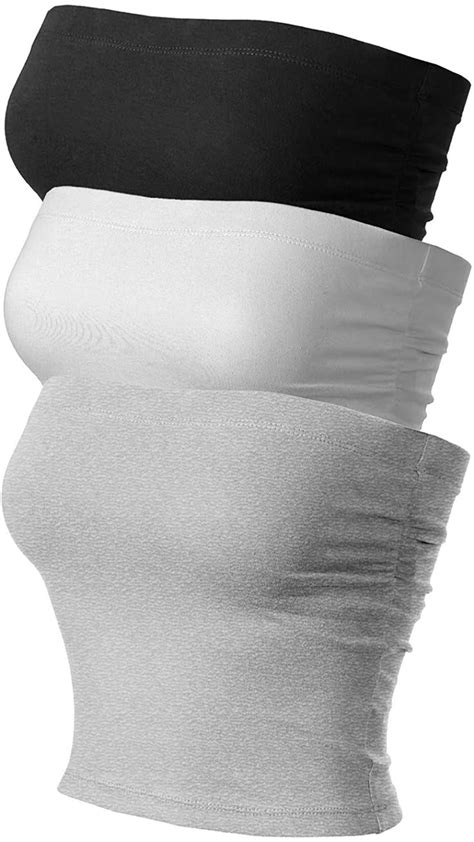 Mixmatchy Womens 3 Pack Solid Casual Summer Ruched Side Backless