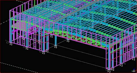 门式刚架钢结构深化展示 上马建设