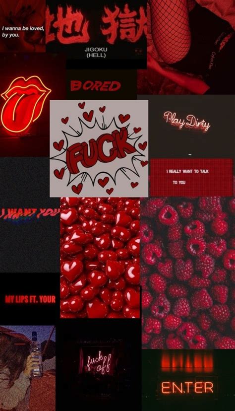 Red Collage Iphone Wallpapers Wallpaper Cave