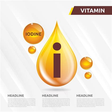 Premium Vector I Iodine Icon Logo Golden Drop Complex Drop Medical