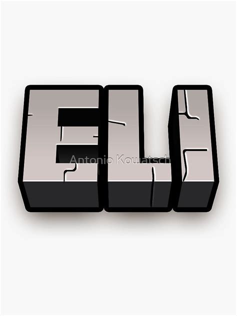 Eli Minecraft Nametag Eli Minecraft Name Label Sticker By Antonio Kowatsch In 2022