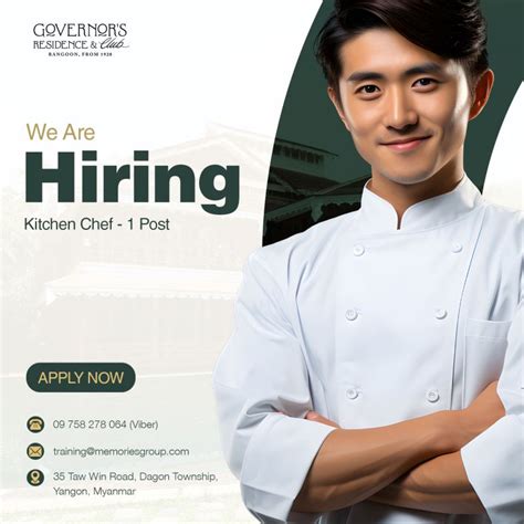 Thet Htoo Aung On Linkedin We Are Seeking For Kitchen Chef In Charge Of The Kitchen Team For