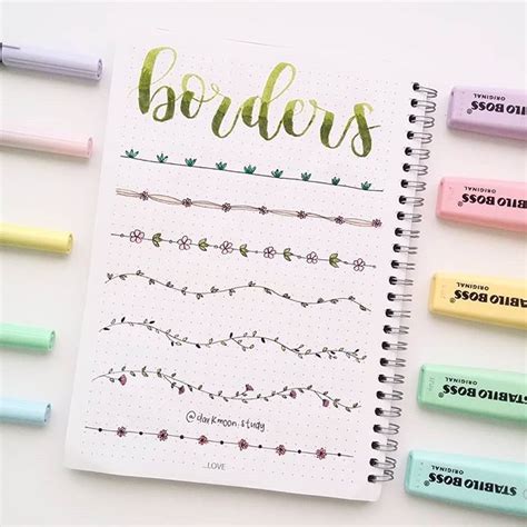 Border Ideas Notes Libreta De Apuntes Bullet Journal Doodles