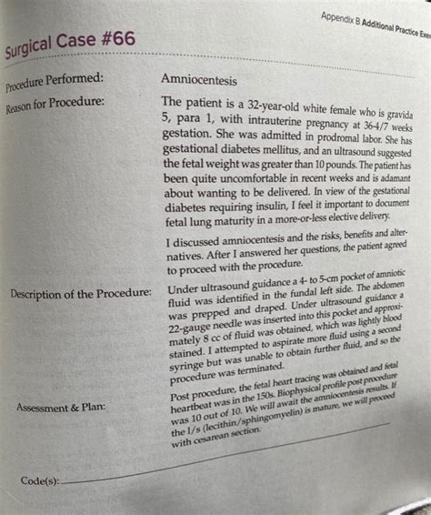 Solved Appendix B Additional Practice Exe Surgical Case Chegg Com
