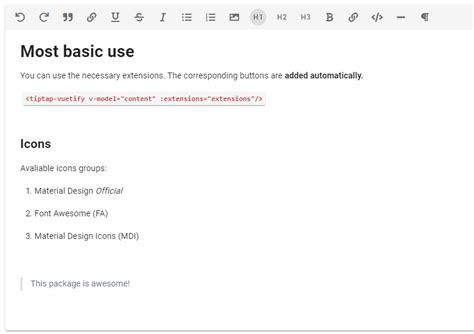 Wysiwyg Editor For Vuetify Most Popular Rvuetifyjs