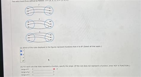 Solved Two Sets A And B Are Defined As Follows
