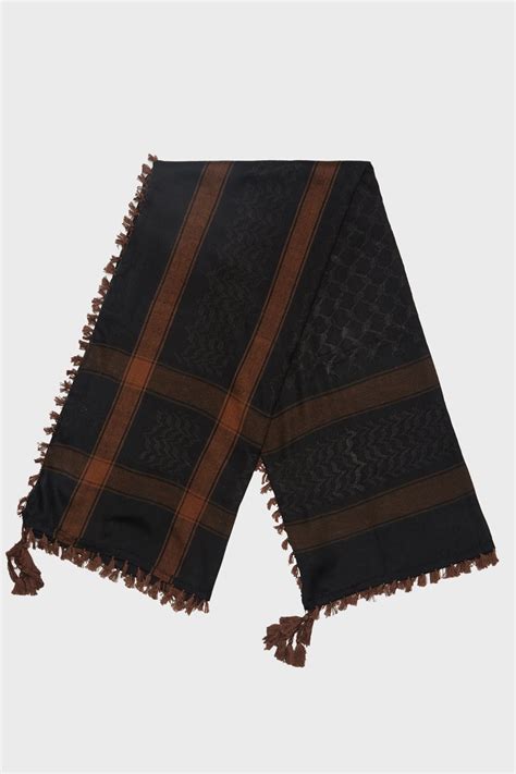 Black And Brown Keffiyeh Scarf Cave