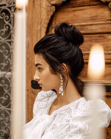 Trending Now Boho Chic Messy Bun Wedding Hairstyles